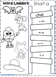 Word Ladders CVC Worksheets