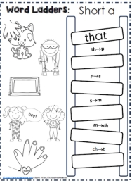Word Ladders CVC Worksheets