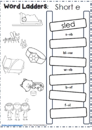 Word Ladders CVC Worksheets